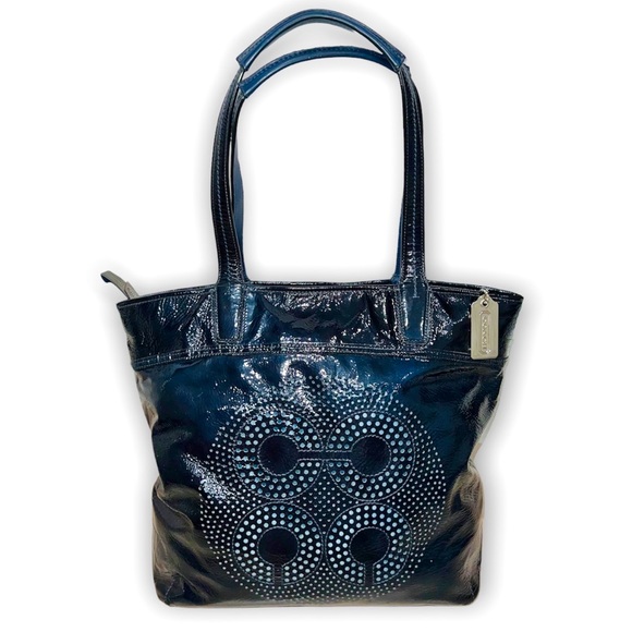 Coach | Bags | Authentic Coach Audrey Tote Purse Navy Blue | Poshmark